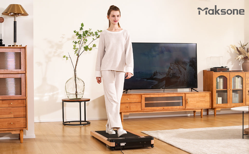 Maksone Wood Under Desk Treadmill